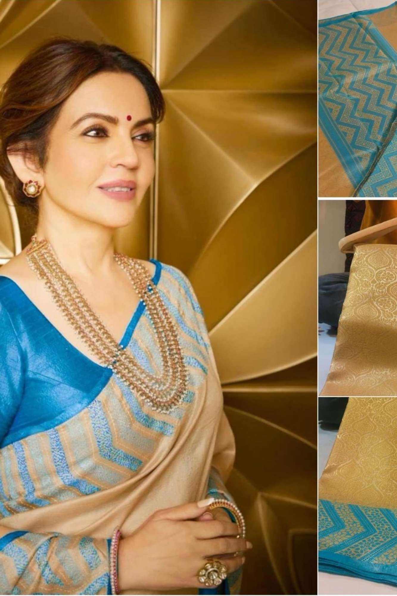 Nita Ambani inspired Banarasi ready to wear saree | Isadora Life ...