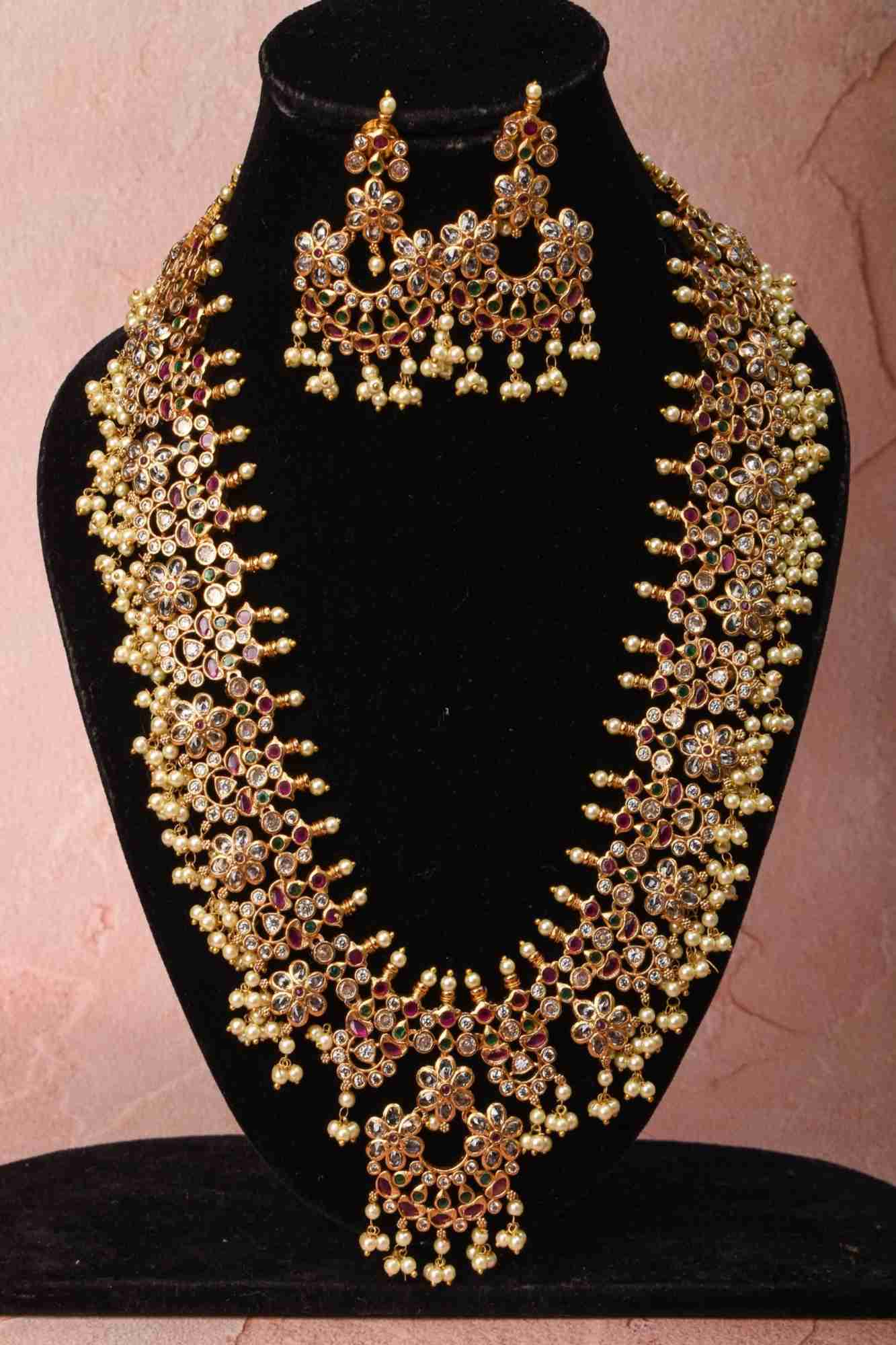 Premium Quality Guttapusalu Set with Dangling Rice Pearls | Shobitam ...