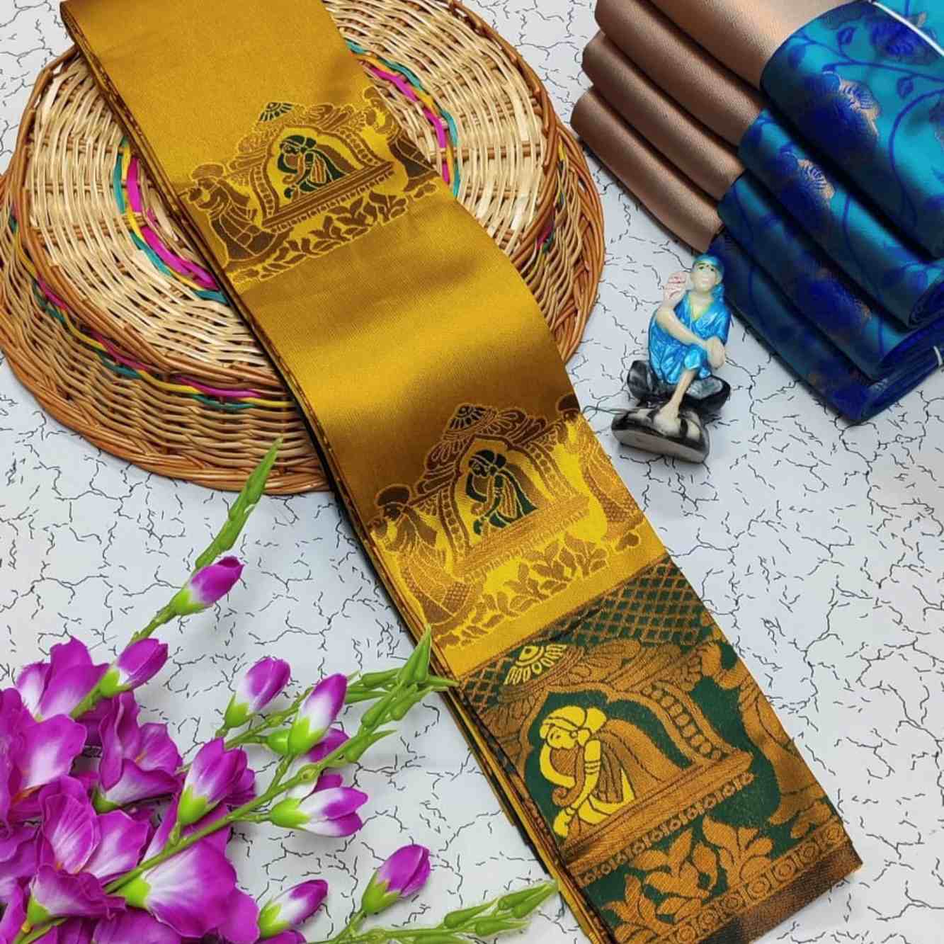 Exquisite Pallaku Design Silk Wrap – A Timeless One-Minute Saree for E